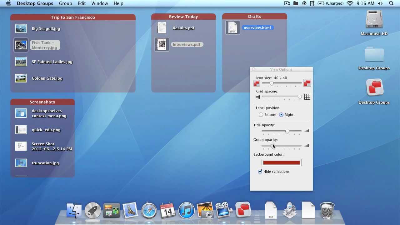 Customize groups via view options - Desktop Groups - YouTube