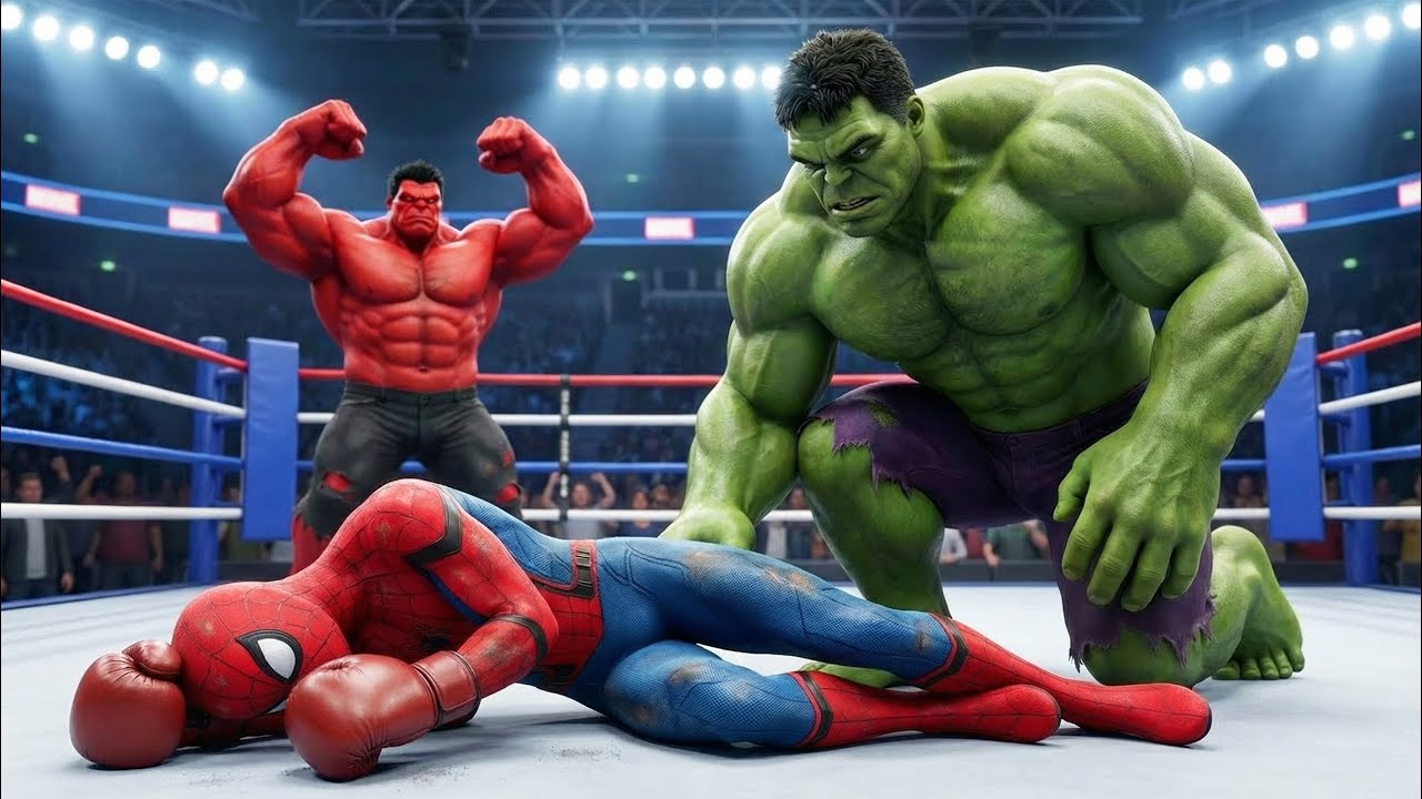 Unexpected Team-Up: Spider-Man & Hulk Knocked Out by Red Hulk in the ...