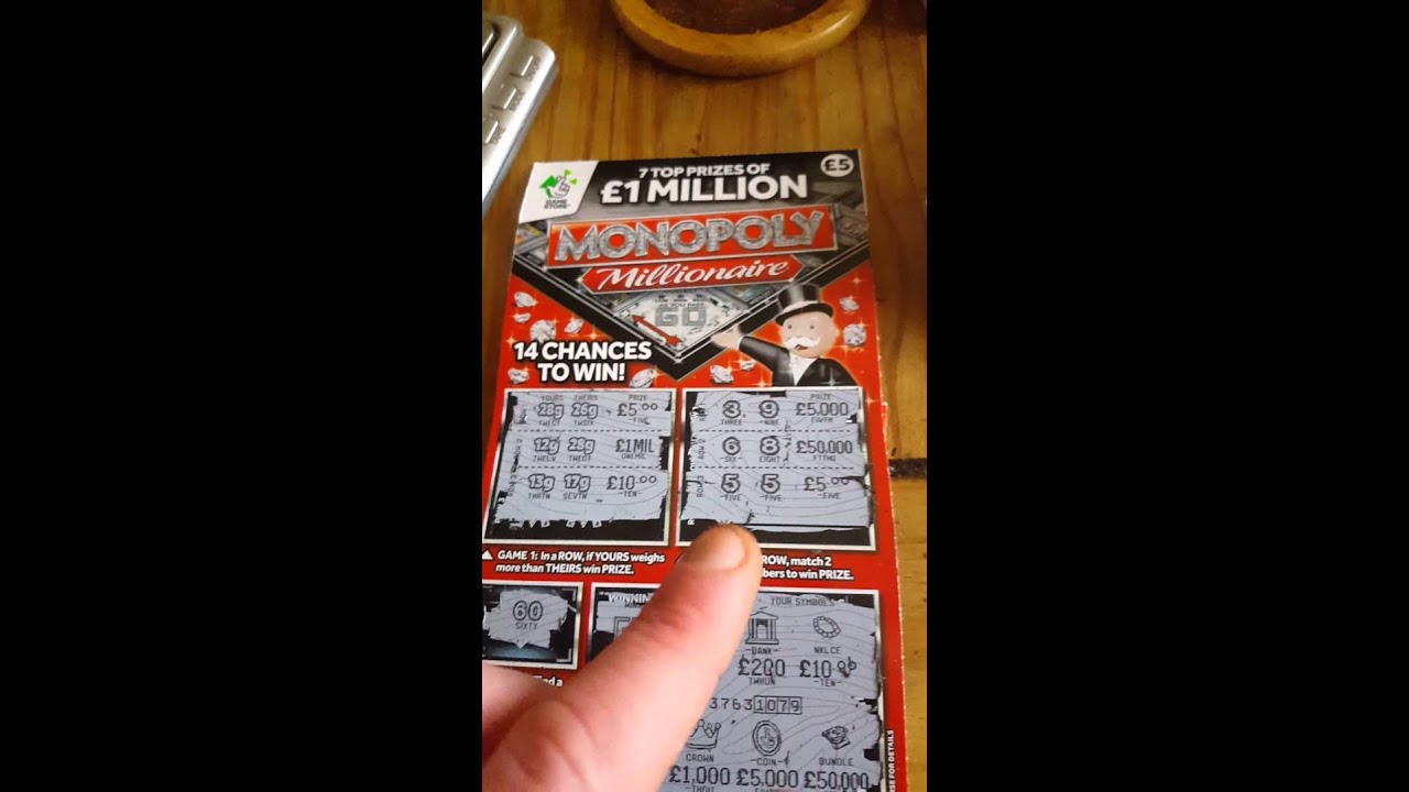 Monopoly 1 Million Scratchcard WINNER £££ - YouTube