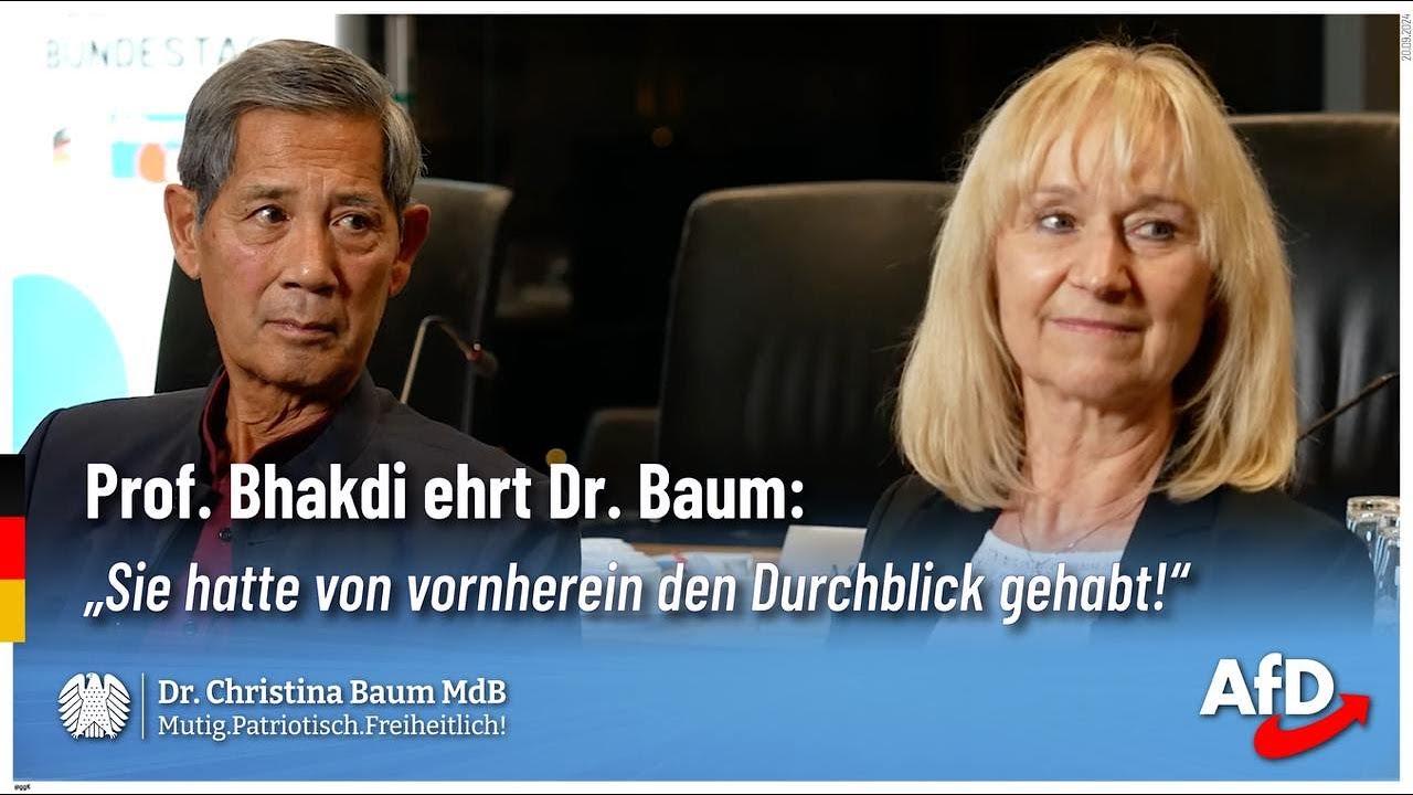 Prof. Sucharit Bhakdi ehrt Frau Dr. Christina Baum MdB der AfD im ...