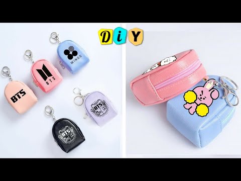 How to make BTS Keychain 💜 Easy craft idea /   art and craft / paper craft / handmade / girl crafts
