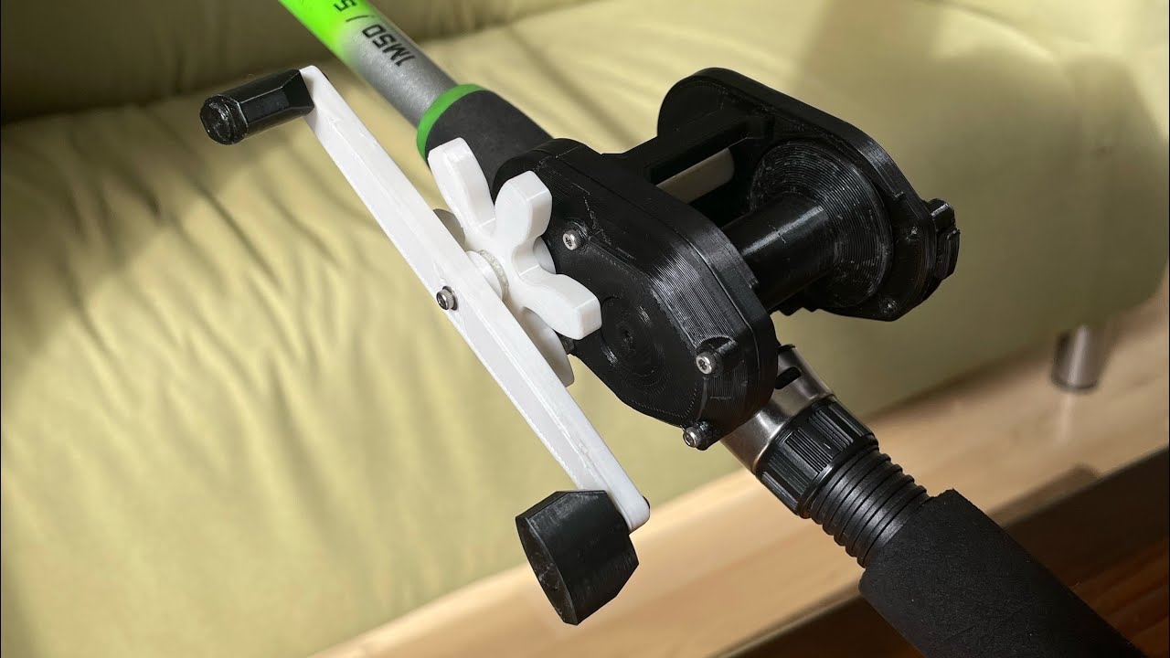3D printed baitcaster Fishing reel assembly instructions (turn subtiles ...