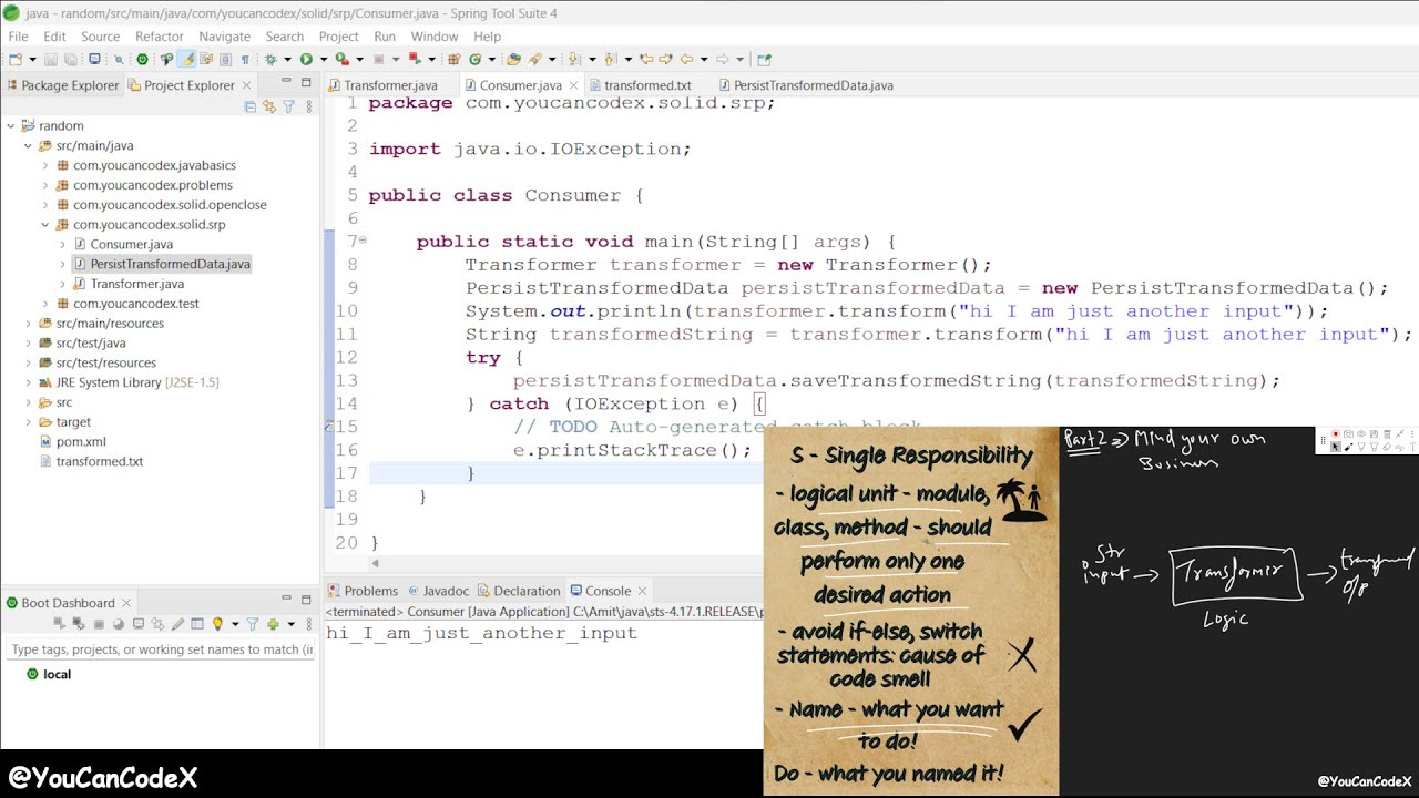 Part 2: SOLID Design principles - Single Responsibility Principle - YouTube