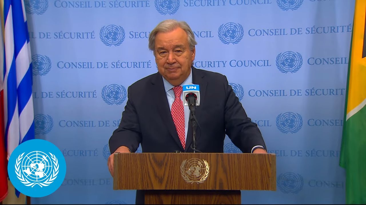 UN Chief on the Middle East and Gaza - Security Council Media Stakeout ...