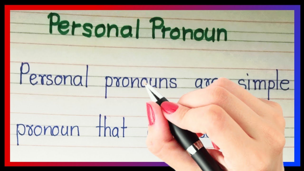 Definition of personal pronoun | What is personal pronoun | Example of ...
