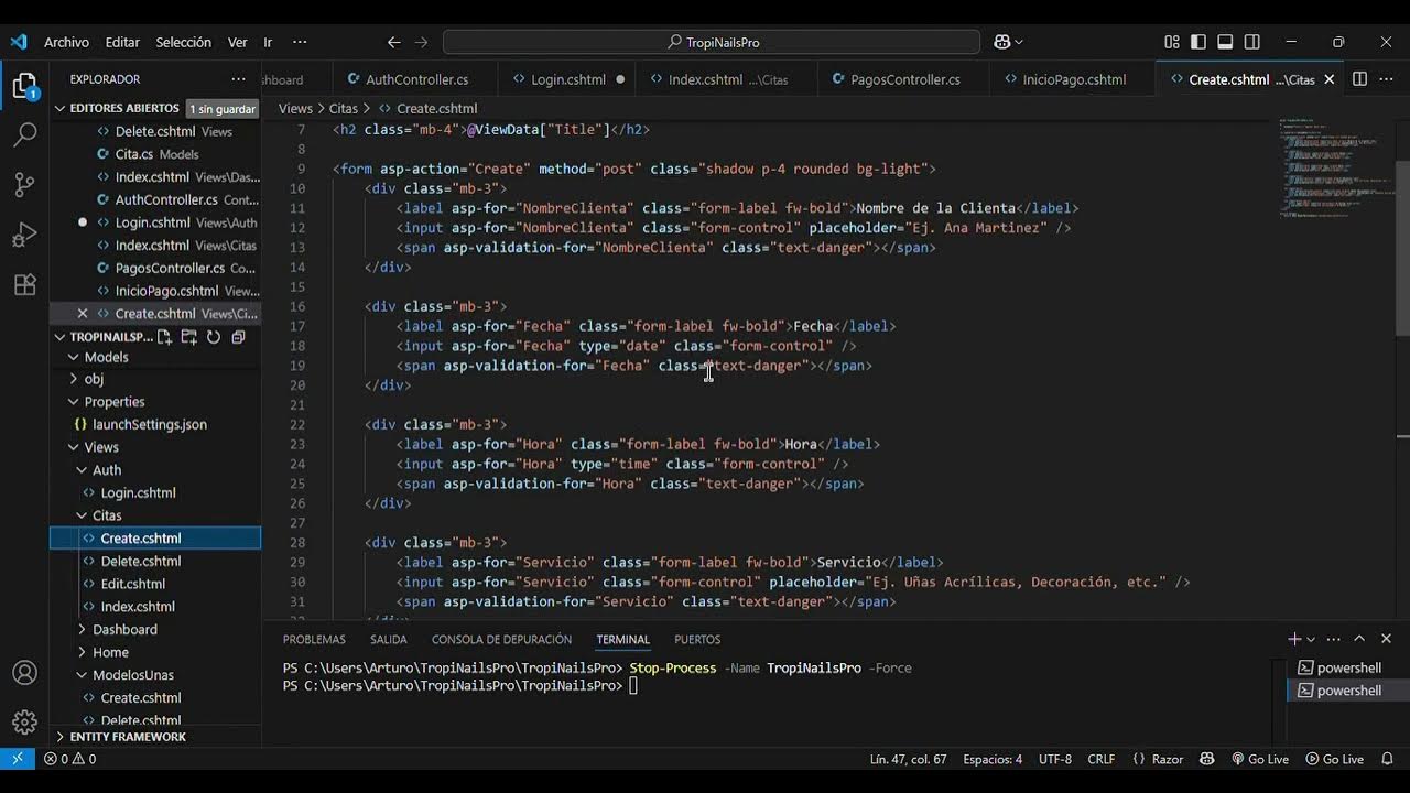 TropiNailsPro csproj TropiNailsPro Visual Studio Code 2025 06 27 21 40 43 - YouTube