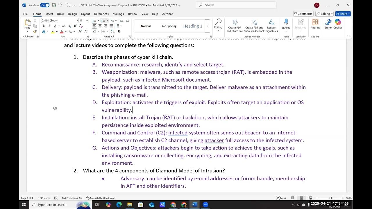 CIS27 Unit 7 Lecture: Cybersecurity Attacks and Protection - YouTube