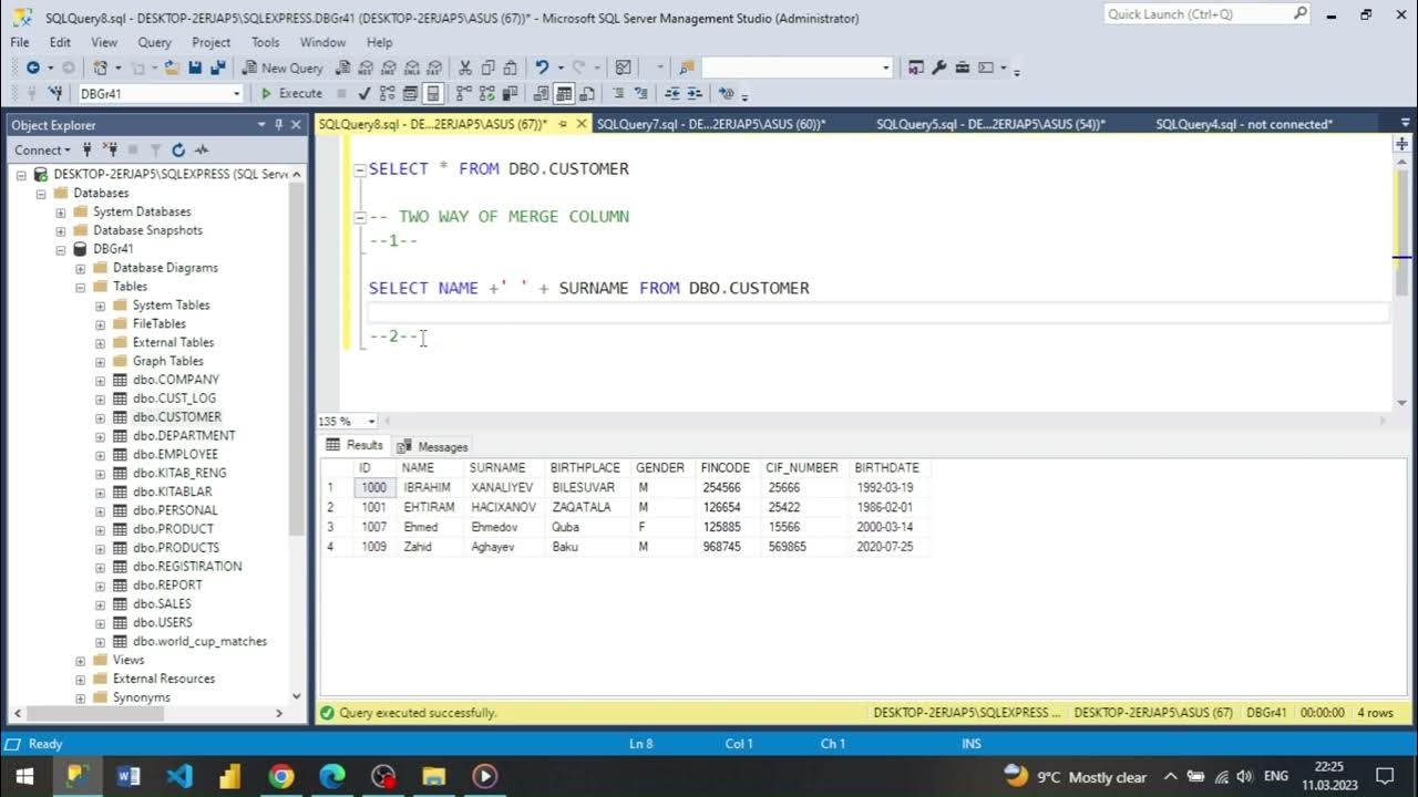 How to merge columns in SQL - YouTube
