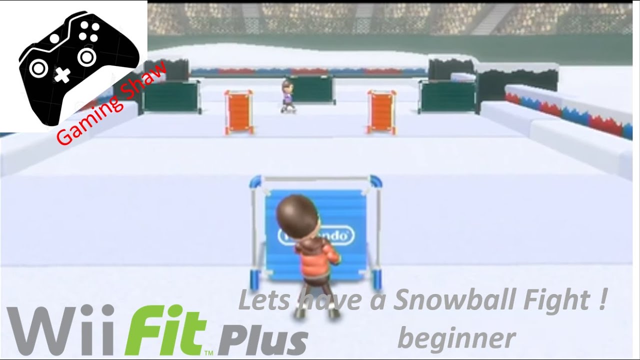 Wii fit plus snowball fight beginner record - YouTube