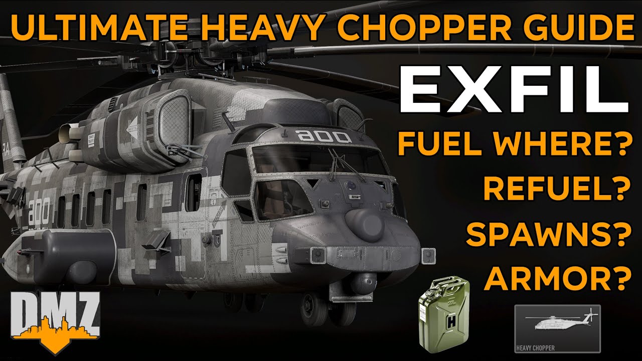 DMZ Heavy Exfil Chopper Guide, Where to find fuel - YouTube