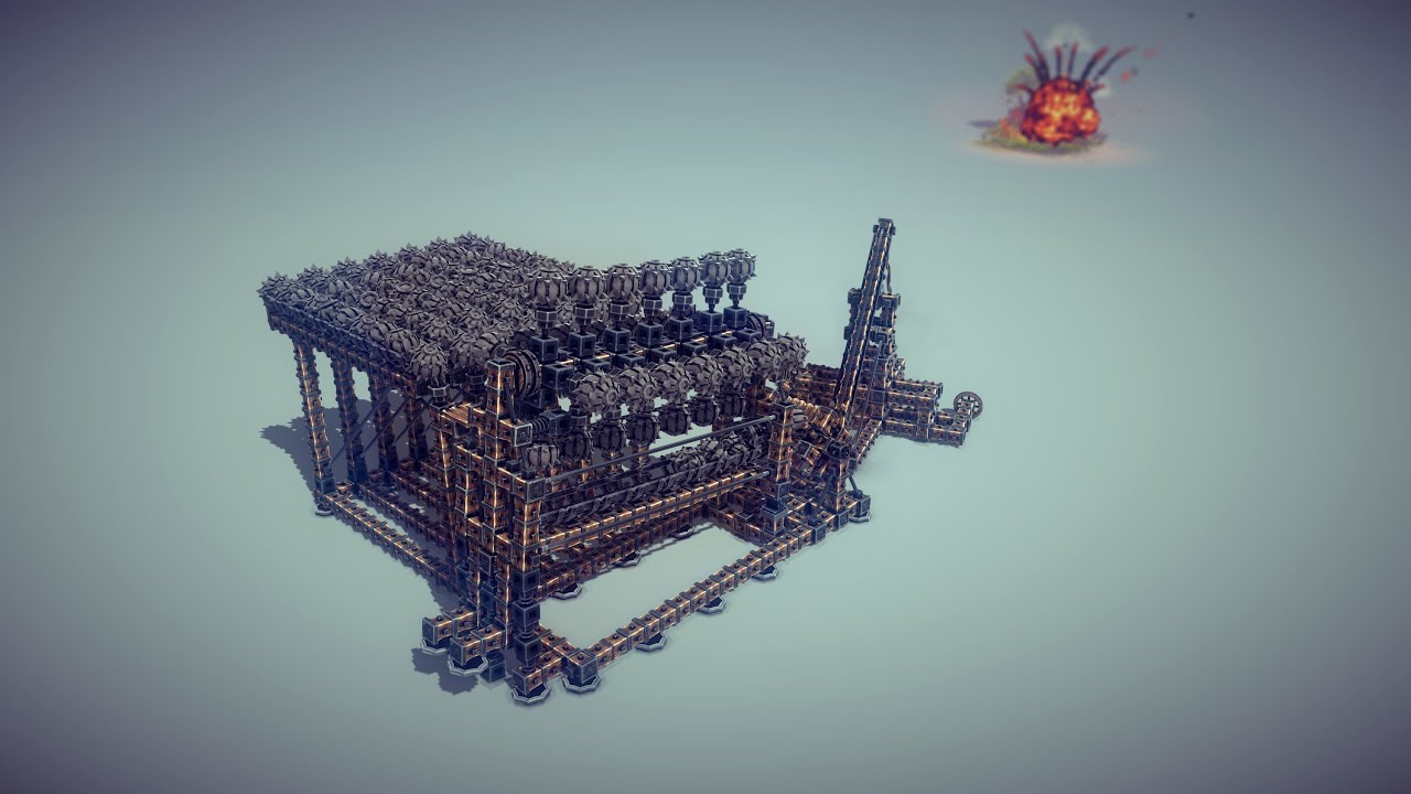 Besiege - Aimable 105 Bomb Reloading Catapult - YouTube