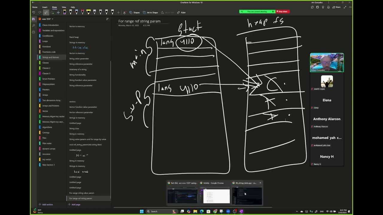 031025 COSC 1337 C++ for range loop string and reference operator - YouTube