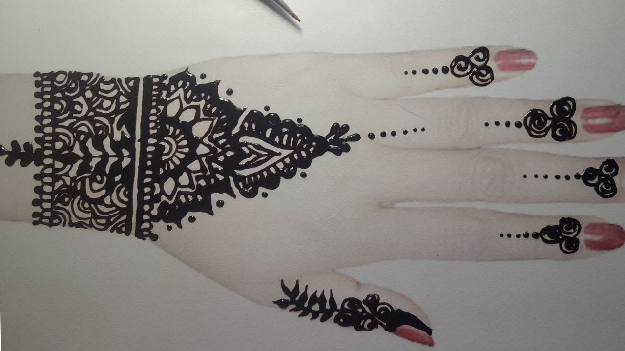 Easy to Art Back Hand Mehndi Design | Henna Mehndi Art for Beginners ...