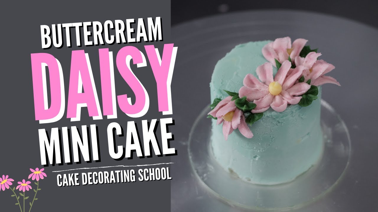 Buttercream Daisy Mini Cake [ Cake Decorating For Beginners ] - YouTube