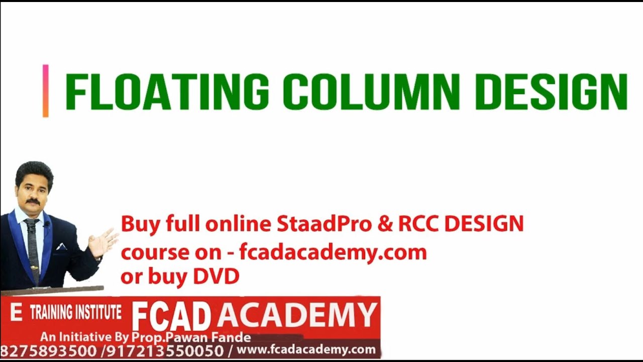 STAAD.Pro building Floating Column Design - YouTube