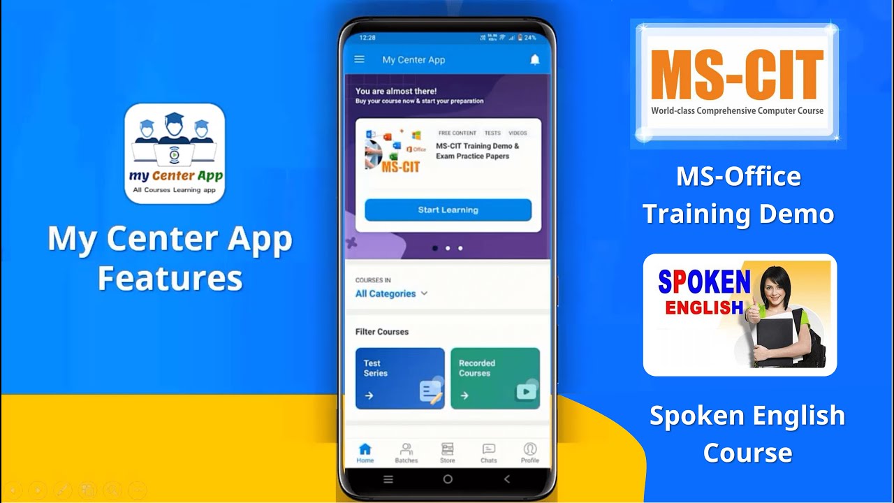 My Center App Features & MS-Office Training Demo Course Login - YouTube