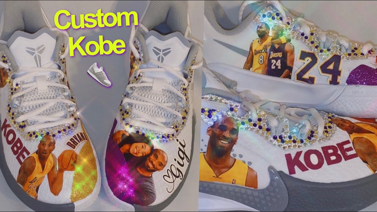 Custom design Kobe 👟 DIY my Kobe sneakers with glitter vinyl paper and ...