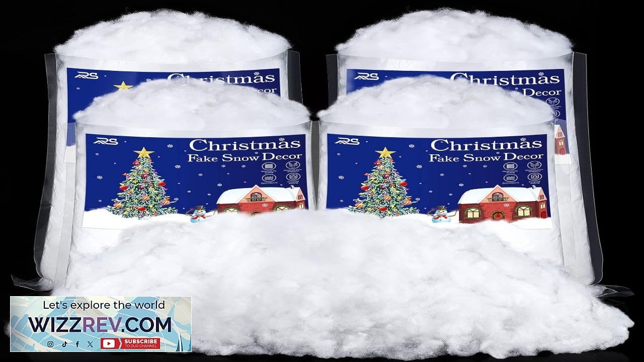 Ruisita 4 Bags Christmas Fake Snow Artificial Snow 35.3 Ounces Fluffy ...