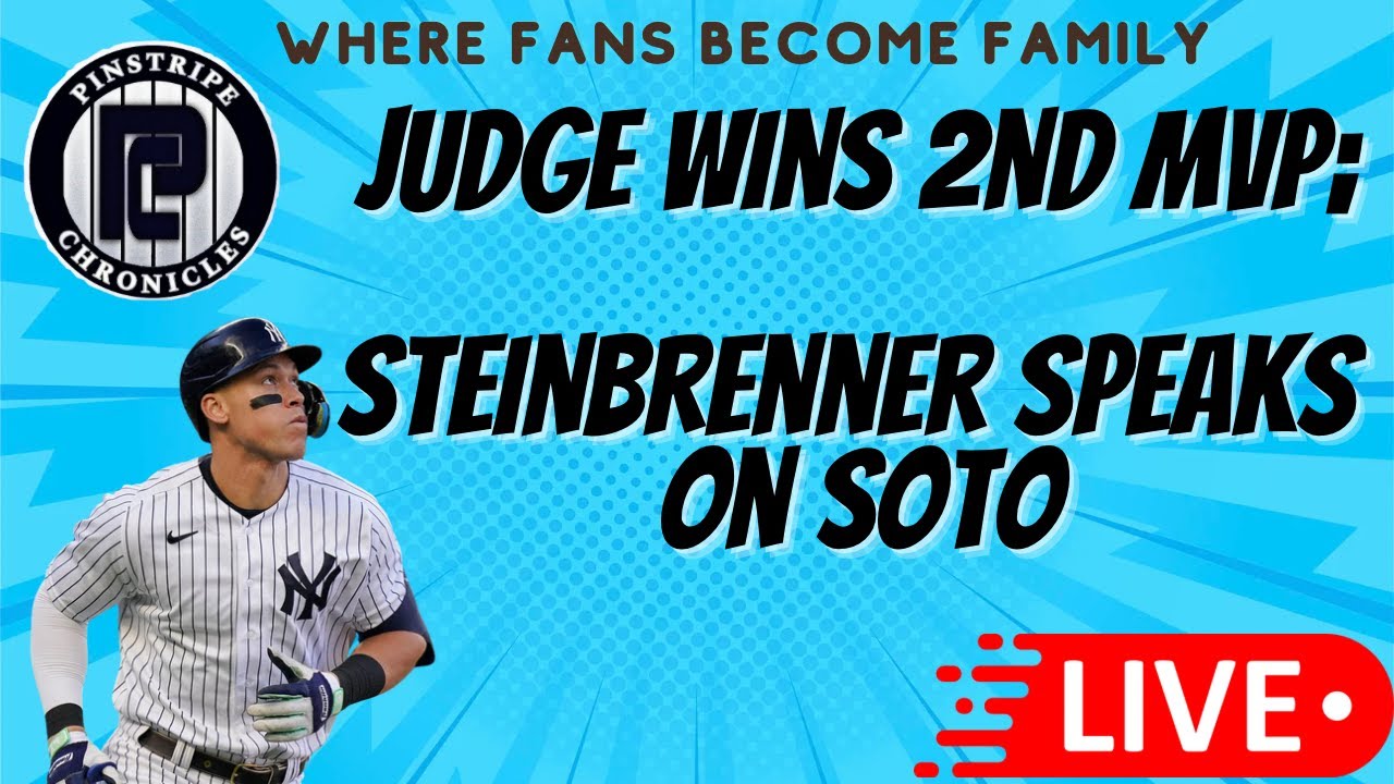 Judge Wins MVP; Steinbrenner Speaks On Soto - YouTube