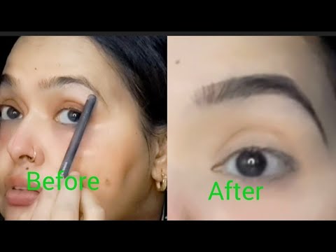 Hide your eyebrow hair by makeup/how to hide eyebrow hair by makeup ...