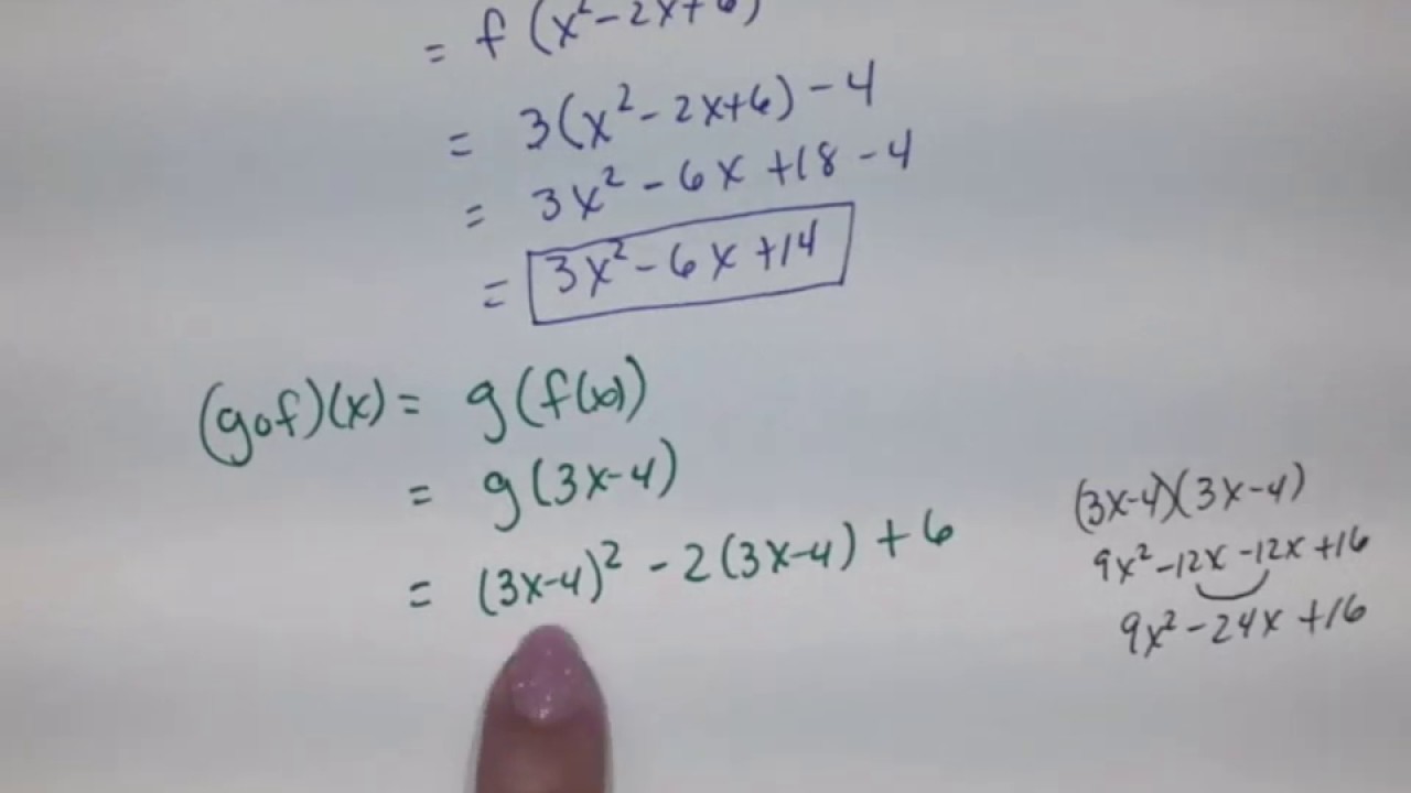 Combinations Of Functions Composite Functions Youtube