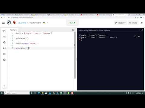 Python Basic Array Functions - YouTube