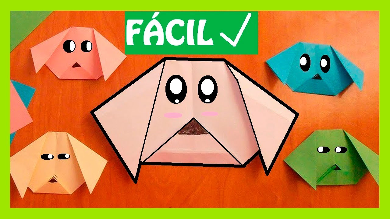 🐶 CARITA de PERRO de papel FÁCIL | Cómo hacer un Origami de PERRO🐶 ...