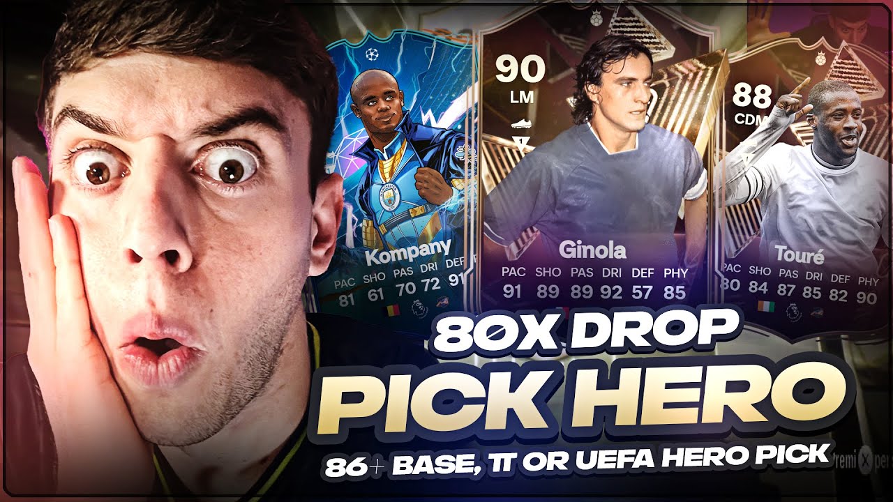 80x PICK HERO BASE/TRIPLA MINACCIA/UCL 86+ 🦸 [FC 24 PACK OPENING] - YouTube