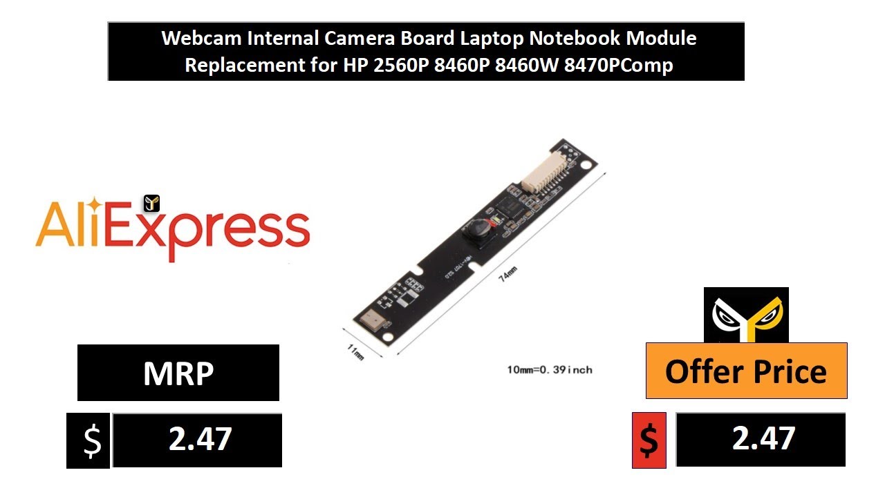 Webcam Internal Camera Board Laptop Notebook Module Replacement for HP ...