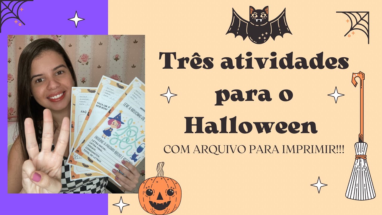 ATIVIDADES PARA O HALLOWEEN COM ARQUIVOS PARA IMPRIMIR || Dia das ...