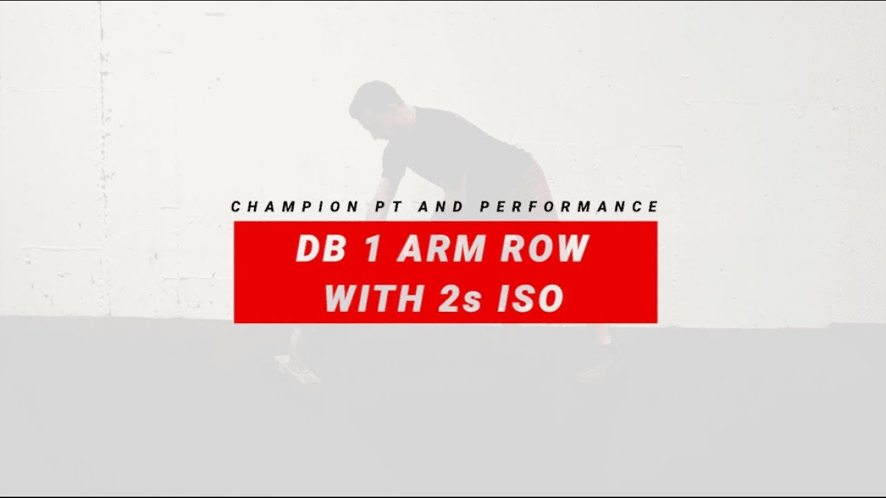 DB 1 Arm Row with 2s Iso - YouTube
