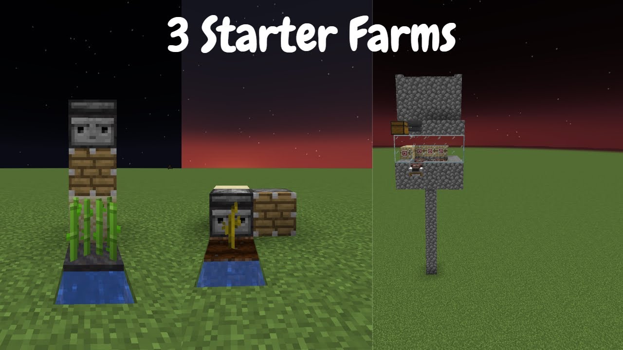 3 Starter Farmen für die Minecraft Java Edition - YouTube