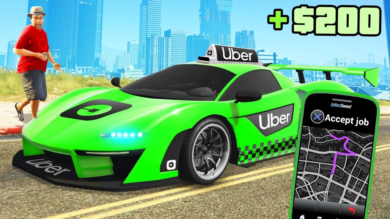 I Became a UBER DRIVER In GTA 5! - YouTube