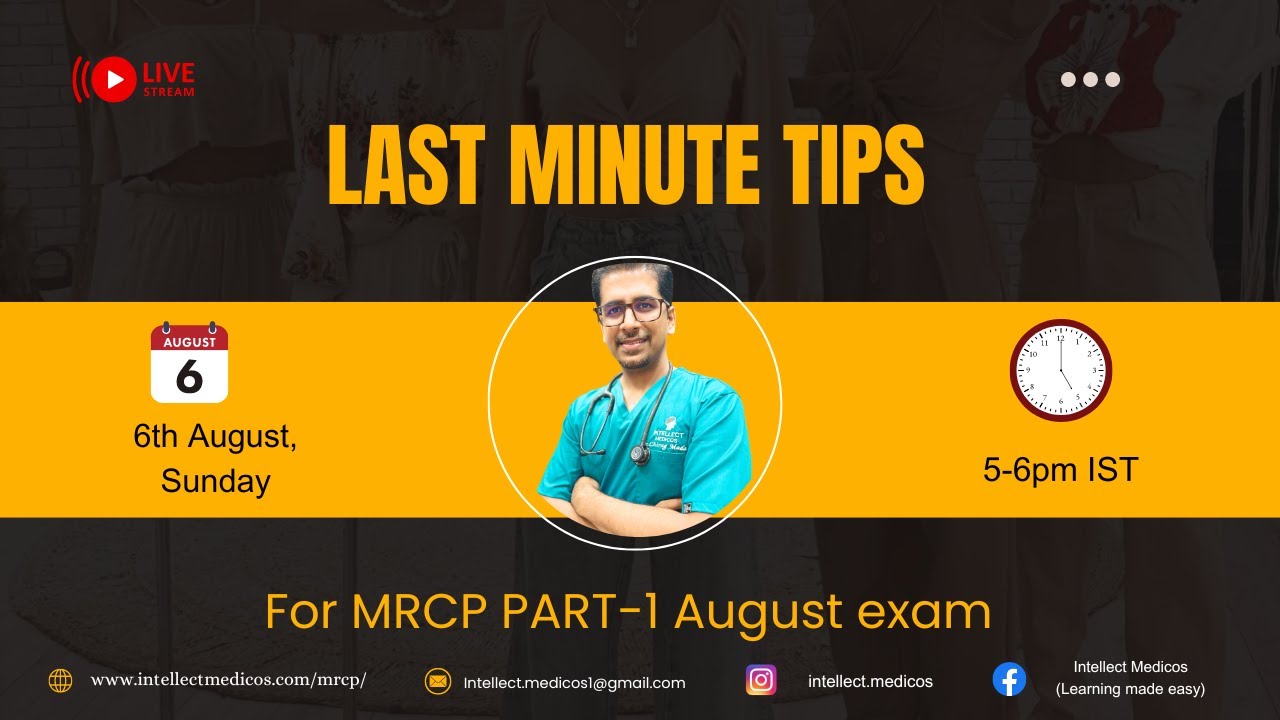 Last Minute Tips for MRCP part-1 exam - YouTube