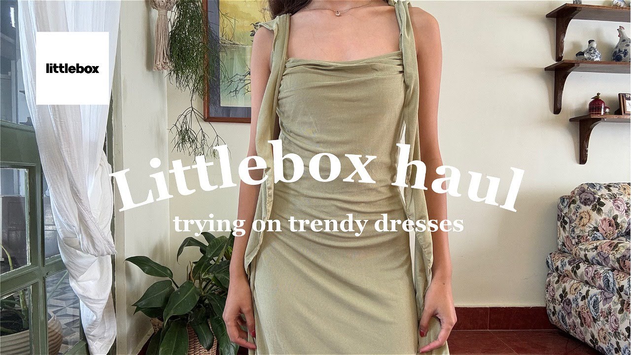 try on haul with littlebox/trendy dresses for upcoming events - YouTube