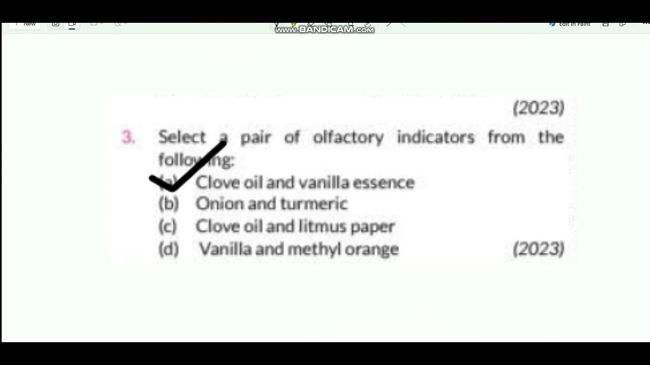 Select The Pair Of Olfactory Indicators From The Following? - YouTube