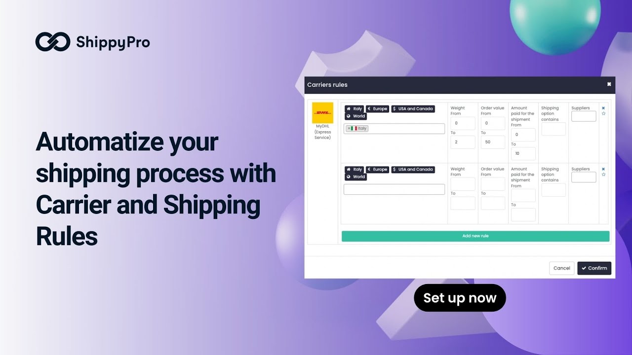 Automatize your shipping process with Carrier and Shipping Rules - YouTube