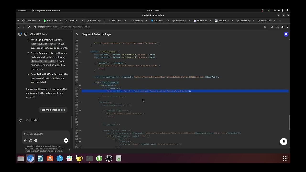 Adding and deleting segments within a UI in Matomo - YouTube