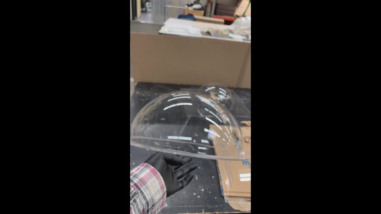Making a 3mm thick acrylic dome. - YouTube