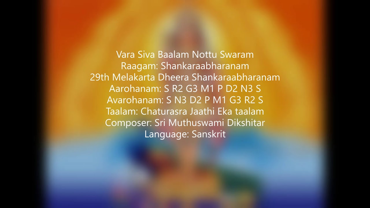 Vara Siva Baalam Nottu Swaram / Raagam Shankaraabharanam / Sri Muthuswami Dikshitar - YouTube Music