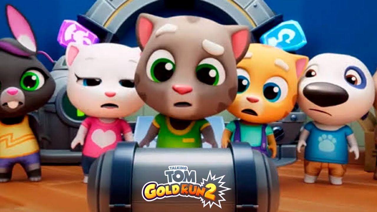 TALKING TOM GOLD RUN 2 - ALL TOM ENJOY AND RACOON vs TOM FIGHT TOGETHER ...