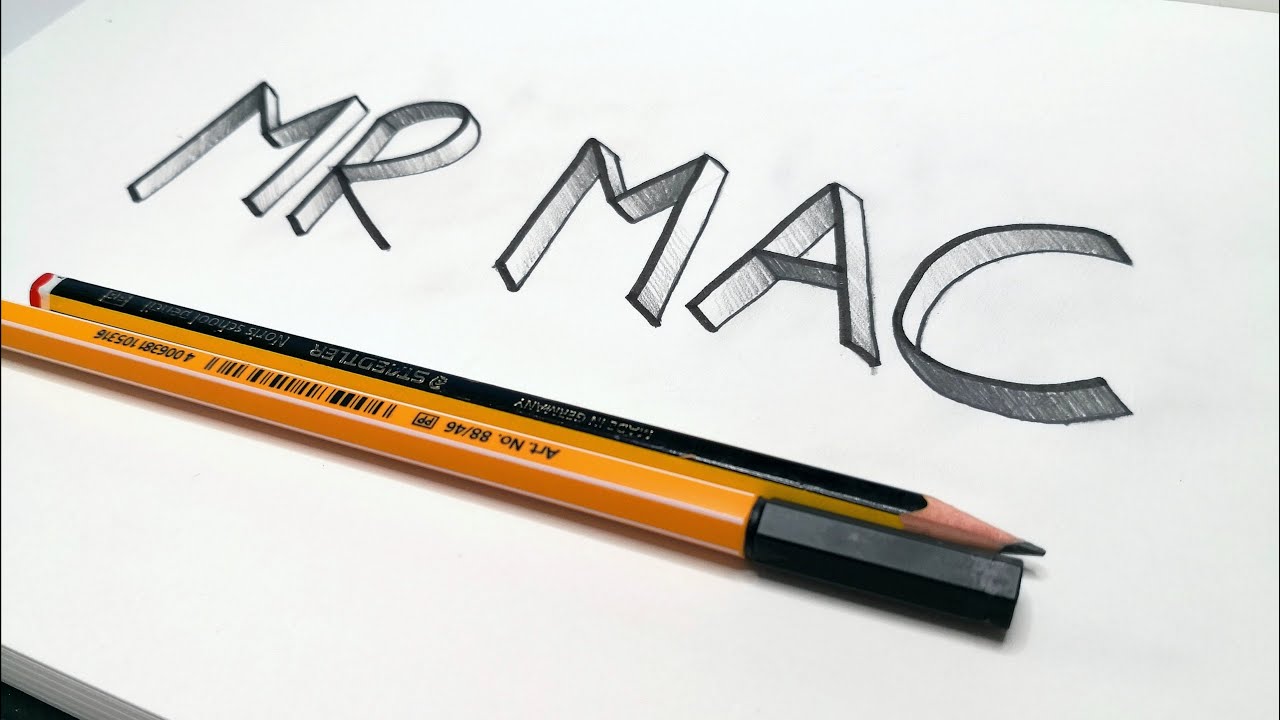 ART LESSON - EASY 3D LETTERING - YouTube