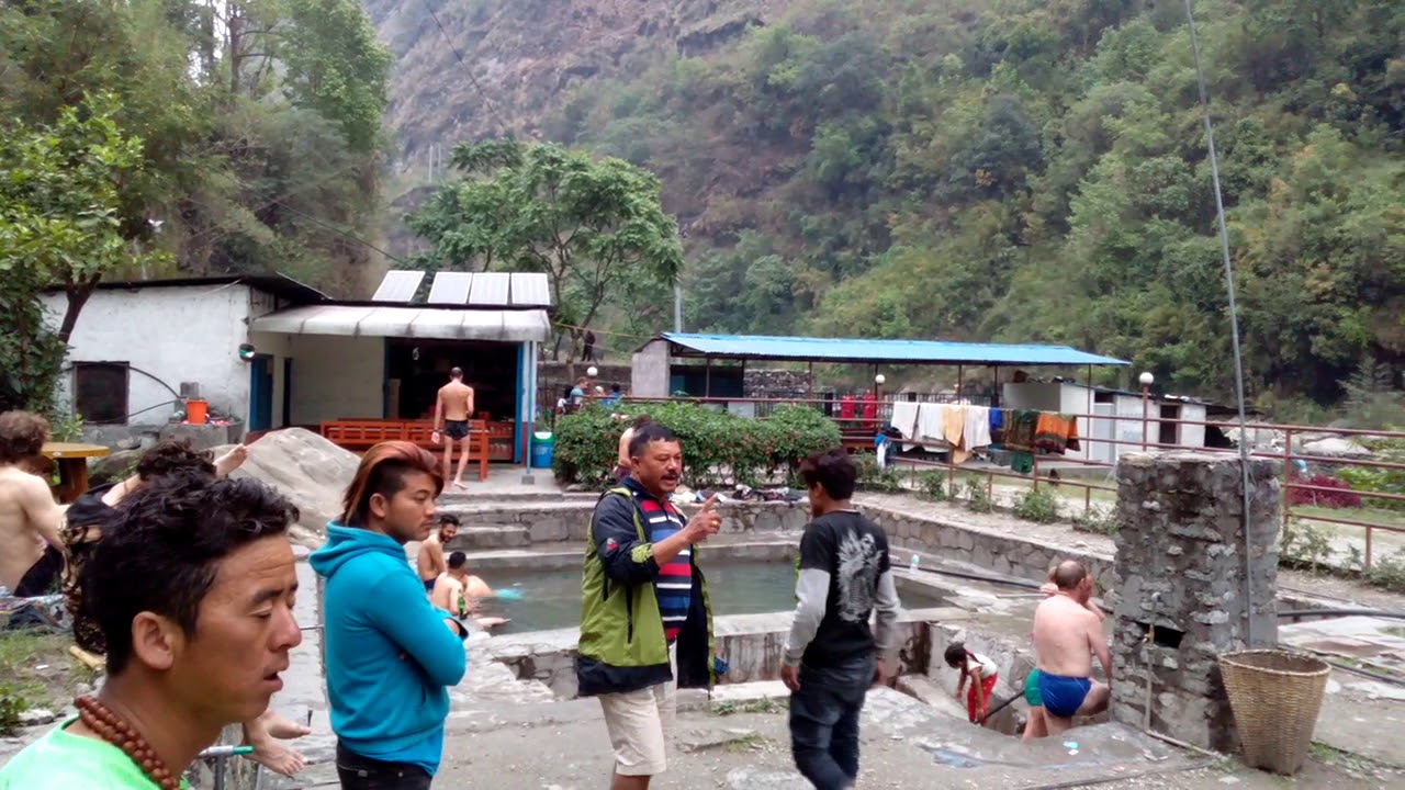 Natural hot spring at Tatopani village Myagdi. - YouTube