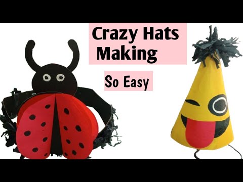 Crazy Hats made out of Paper | Crazy Hats Ideas for School - YouTube