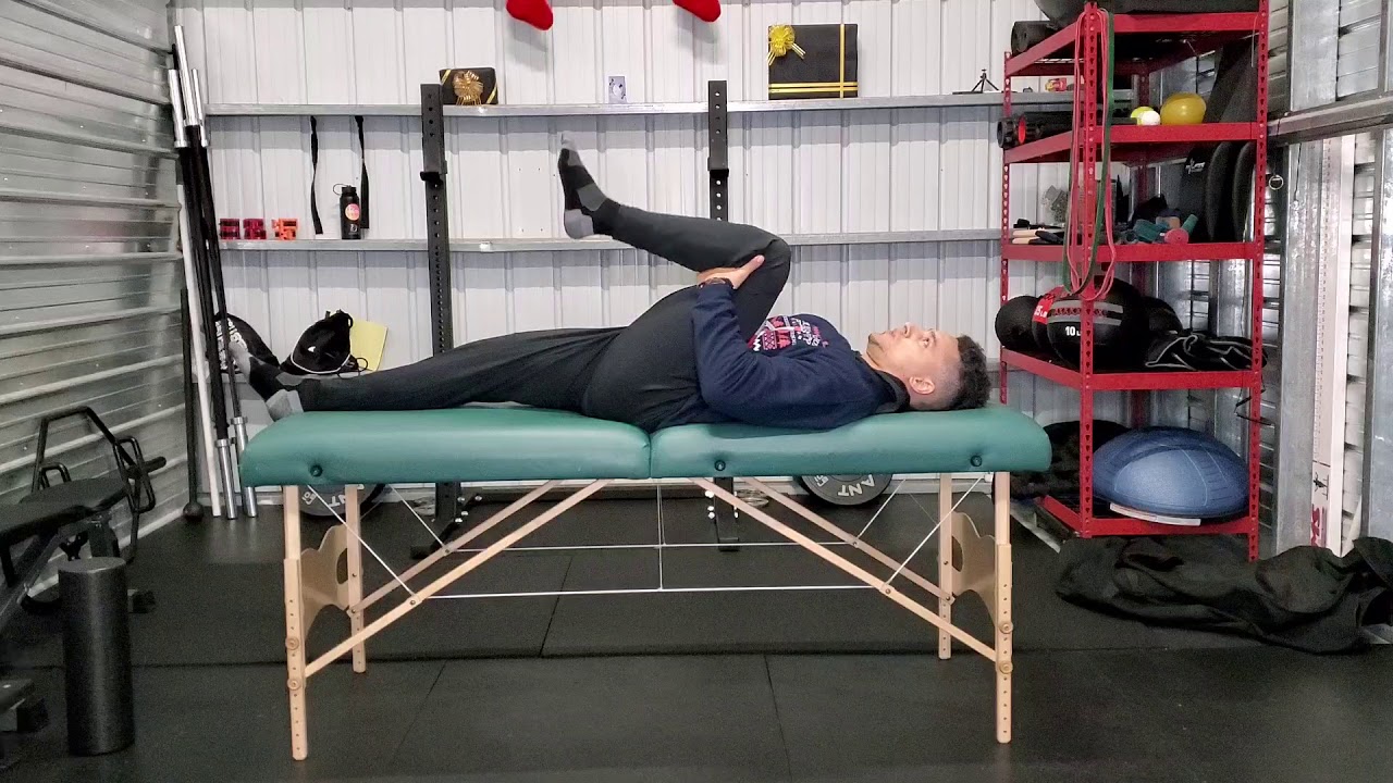 Supine Hamstring Stretch - YouTube
