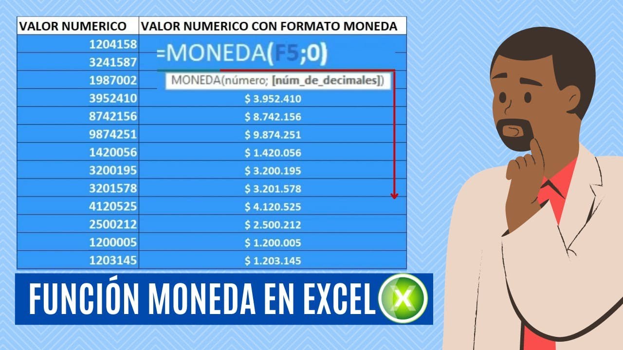 FUNCIÒN MONEDA EN EXCEL - YouTube