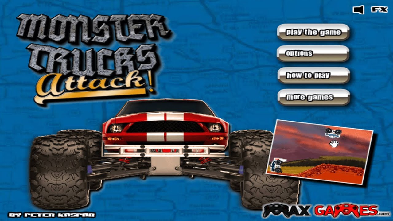 Monster Truck Attack! (Flash Game) Full Gameplay All Leves 1-24 - YouTube