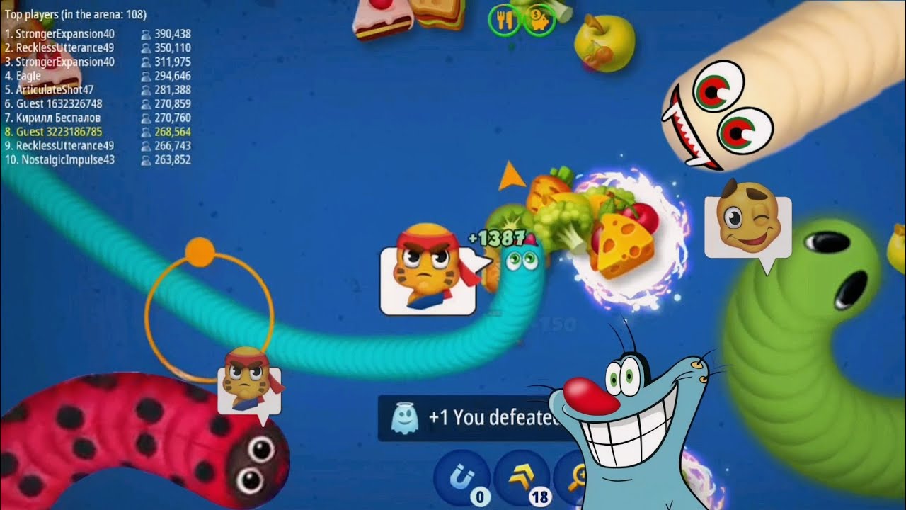 WormsZone.io - Wild Spike Mony Snake #23 | Bawal Hunter - YouTube