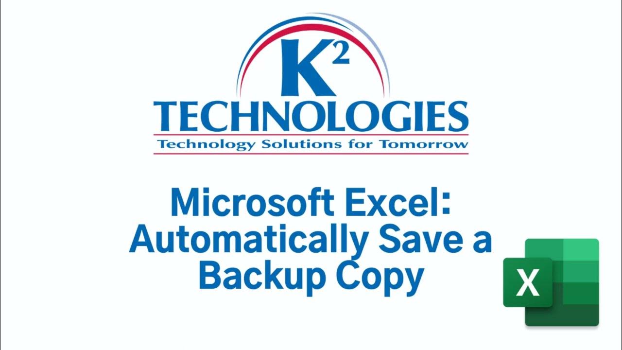How To Automatically Backup A Workbook With Microsoft Excel - YouTube