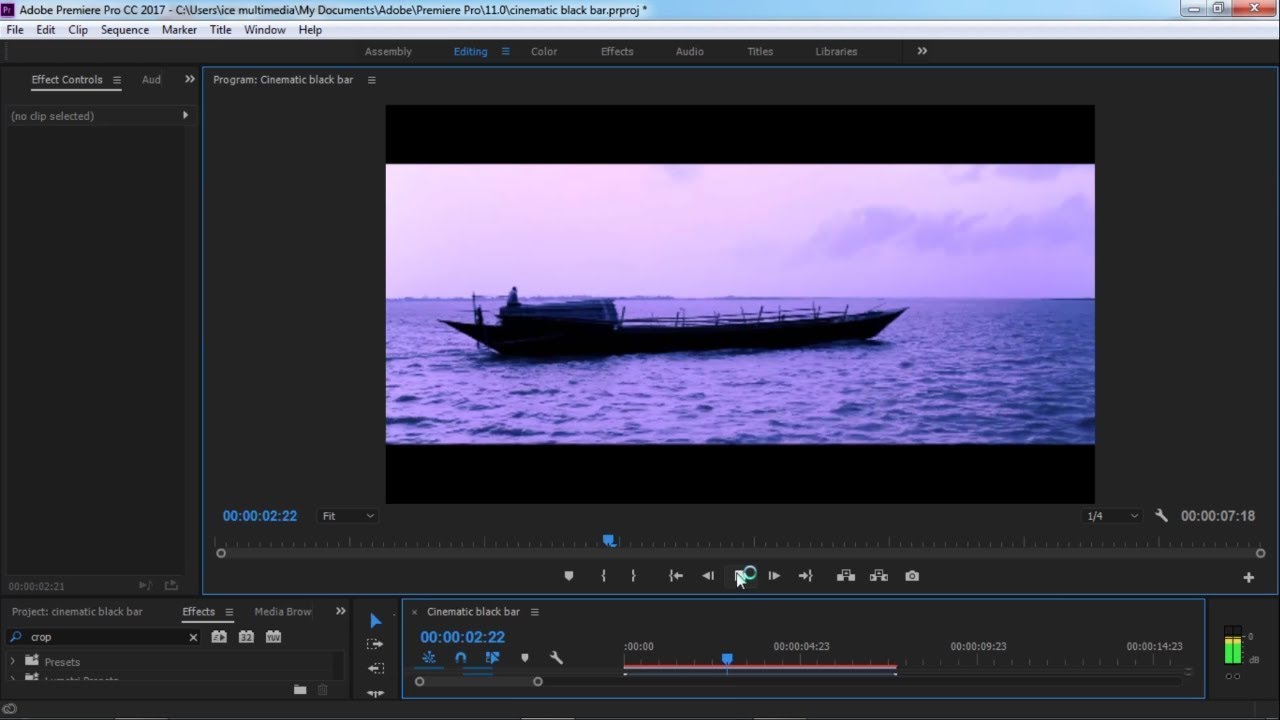 Cinematic Black Bar Tutorial- cinema, cinemascope, premiere cinema ...